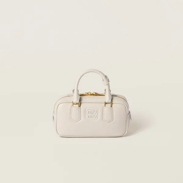 Miu Miu Arcadie Leather Bag - Chalk White | Editorialist